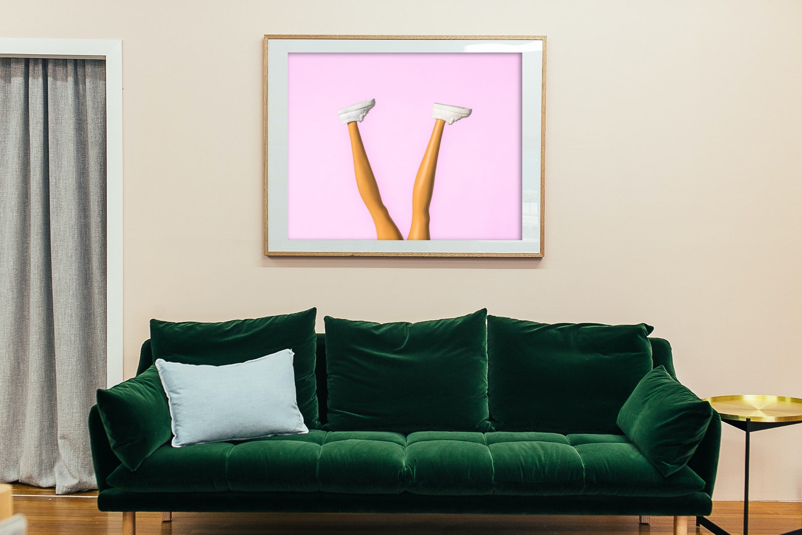 Barbie Legs in the Air Pink Bkgd Retro Poster Wall Print Digital ...