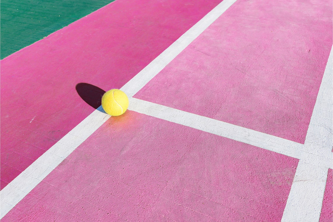 WALL ART Pink Tennis Court, Retro Poster, Wall Print, Digital Download ...