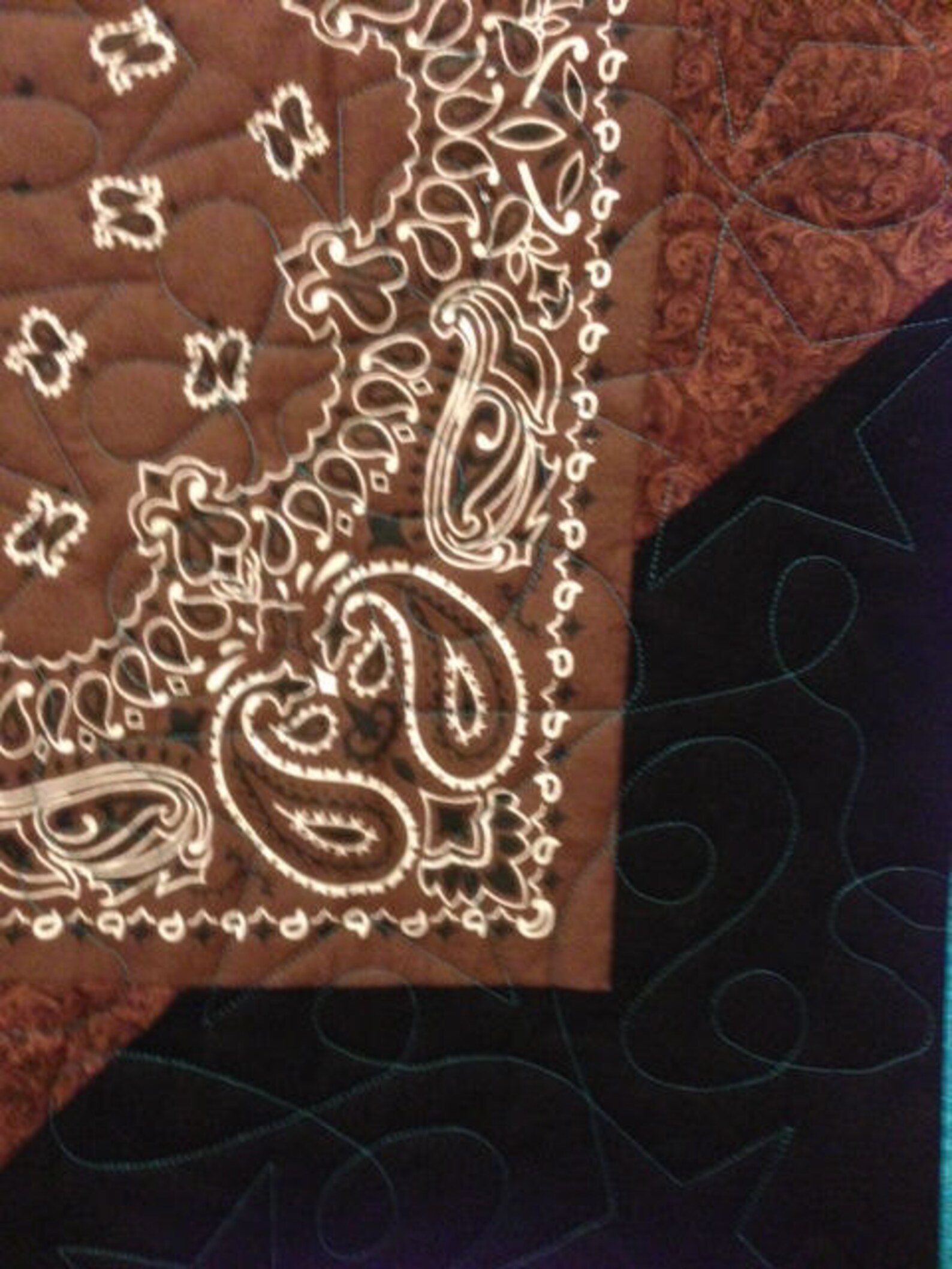 Western Reversible Bandana Quilt - Etsy