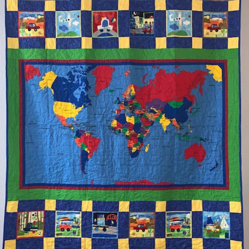 Map Quilt - Etsy