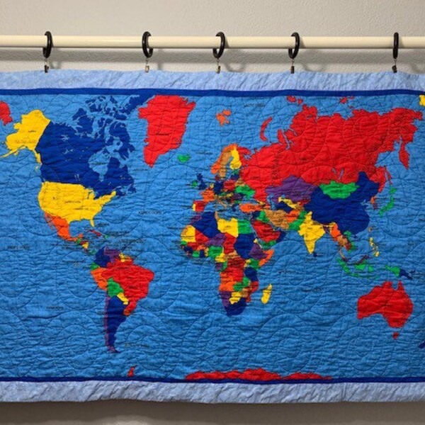 Map Quilt - Etsy