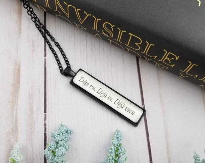 Déjà Vu. Déjà Su. Déjà Vecu Book Page Pendant, Addie Larue Book Quote ...