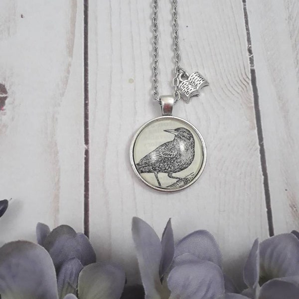 Book Page Necklace - Etsy