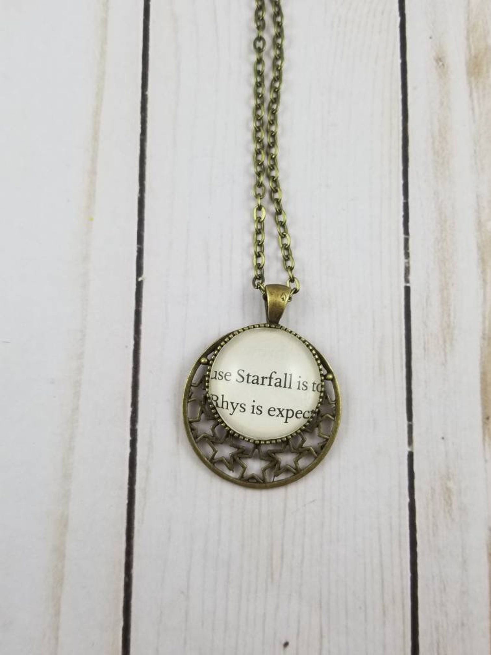Starfall Book Page Necklace, ACOTAR Jewelry, A Court of Thorns and ...