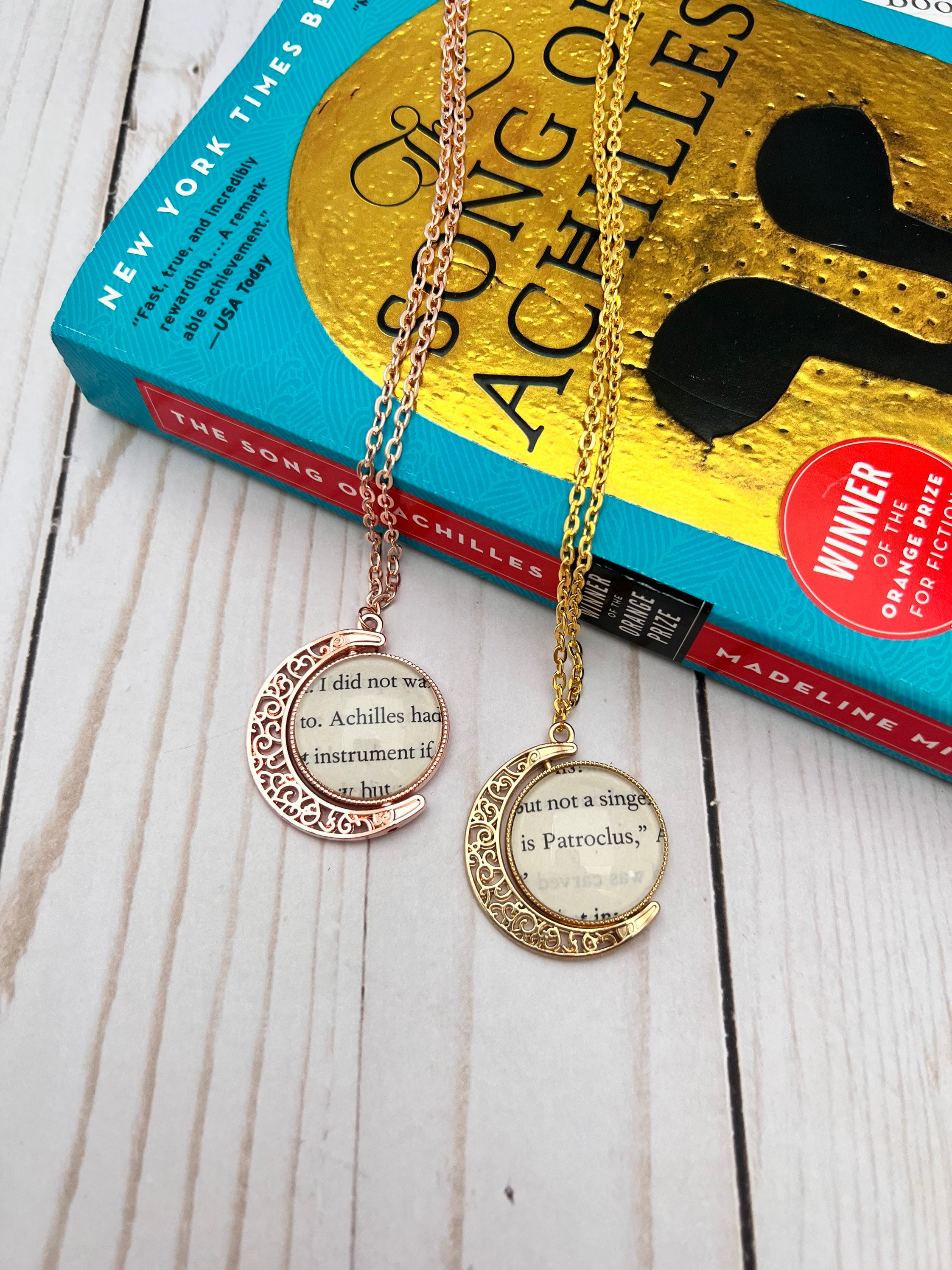 Achilles and Patroclus OTP Book Page Necklace - Etsy