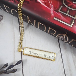 Legendborn Book Page Quotes Pendant- Rectangle, the Line is Law ...