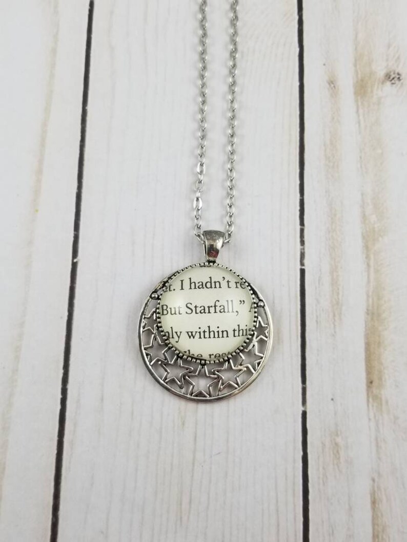 Starfall Book Page Necklace, ACOTAR Jewelry, A Court of Thorns and ...