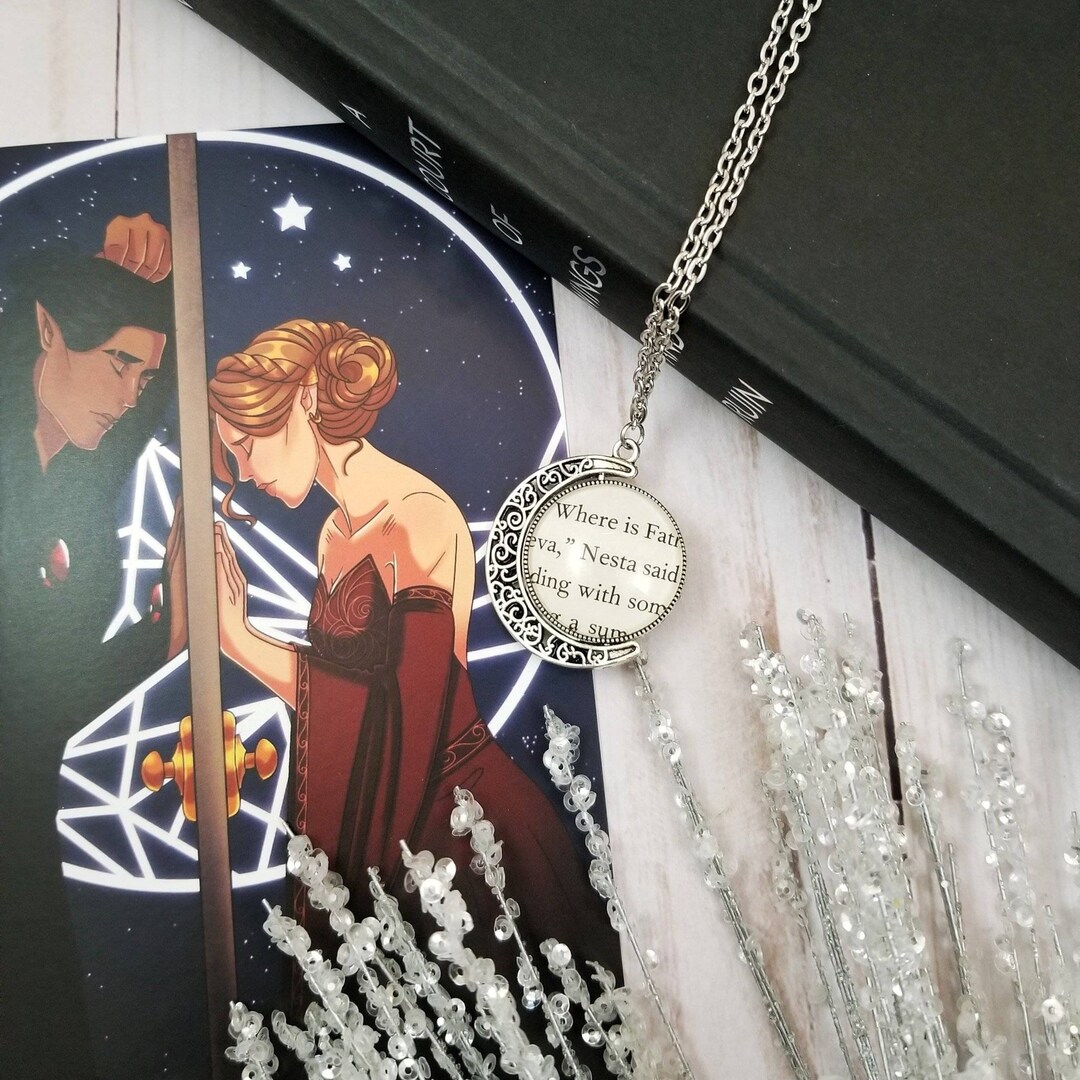 ACOTAR OTP Book Page Necklace, A Court of Thorns and Roses Pendant ...