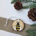 Bumblebee Christmas Ornament Bee Ornament Wood Slice - Etsy