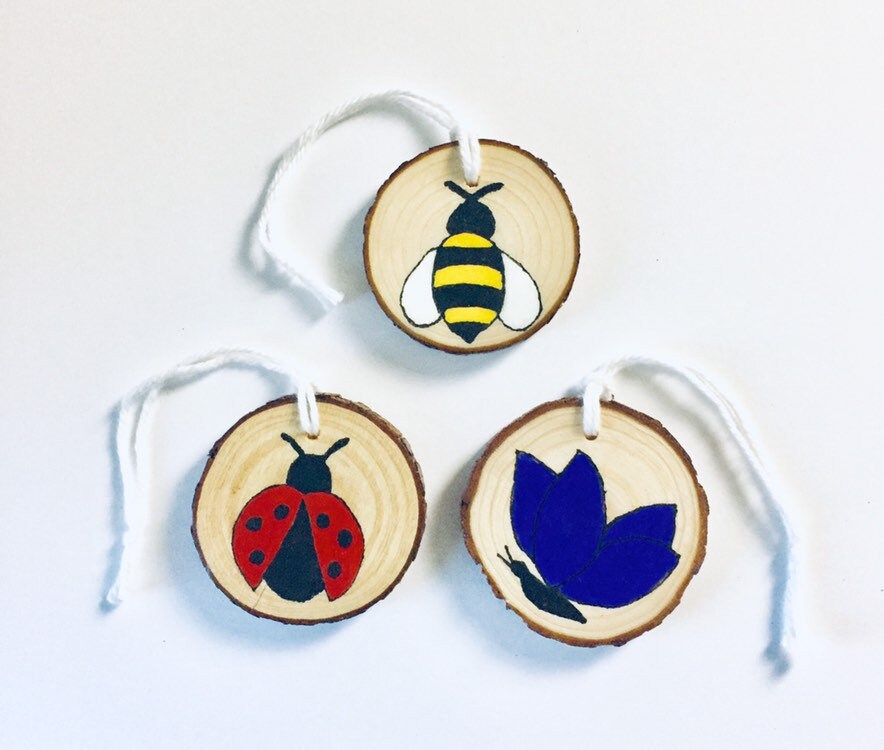 Insect Christmas Ornaments, Set of Three - Etsy