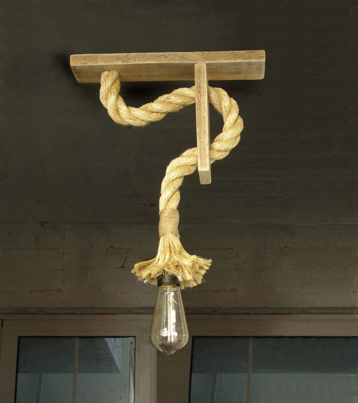 Ceiling Rope Light, Ceiling Lamp, Rope Industrial Lighting, Restaurant ...