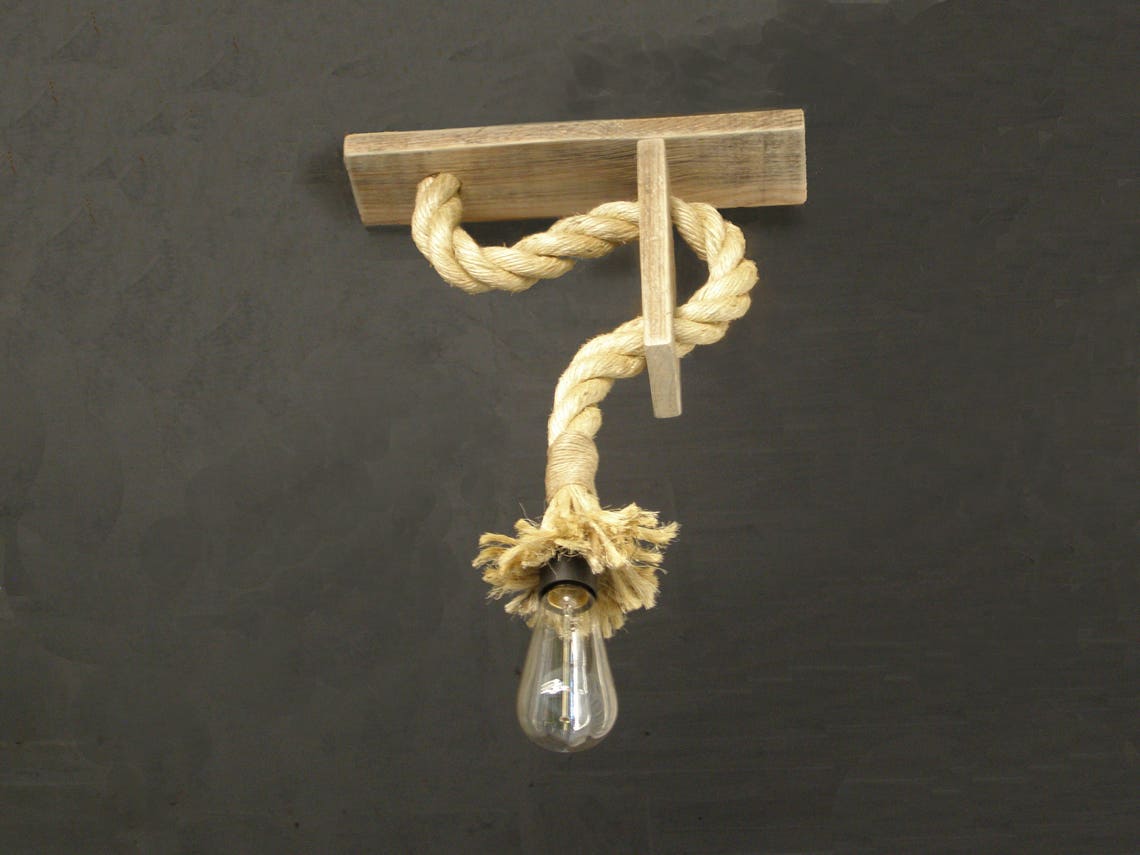 Ceiling Rope Light, Ceiling Lamp, Rope Industrial Lighting, Restaurant ...