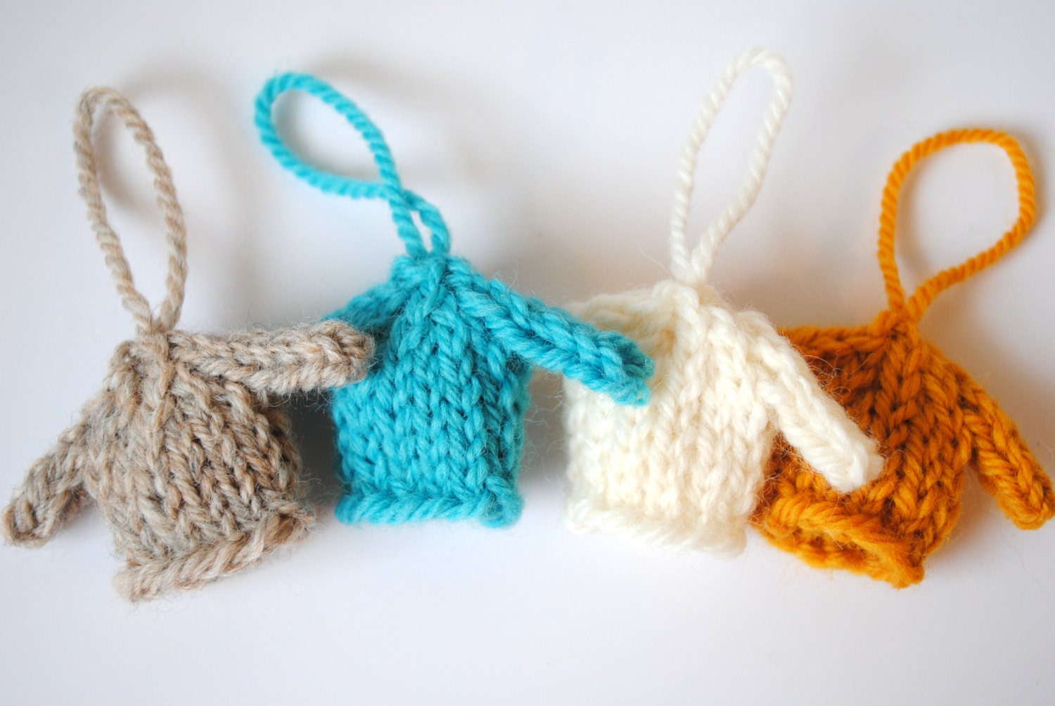 Mini-sock Ornament, Hand Knit, 100%wool - Etsy