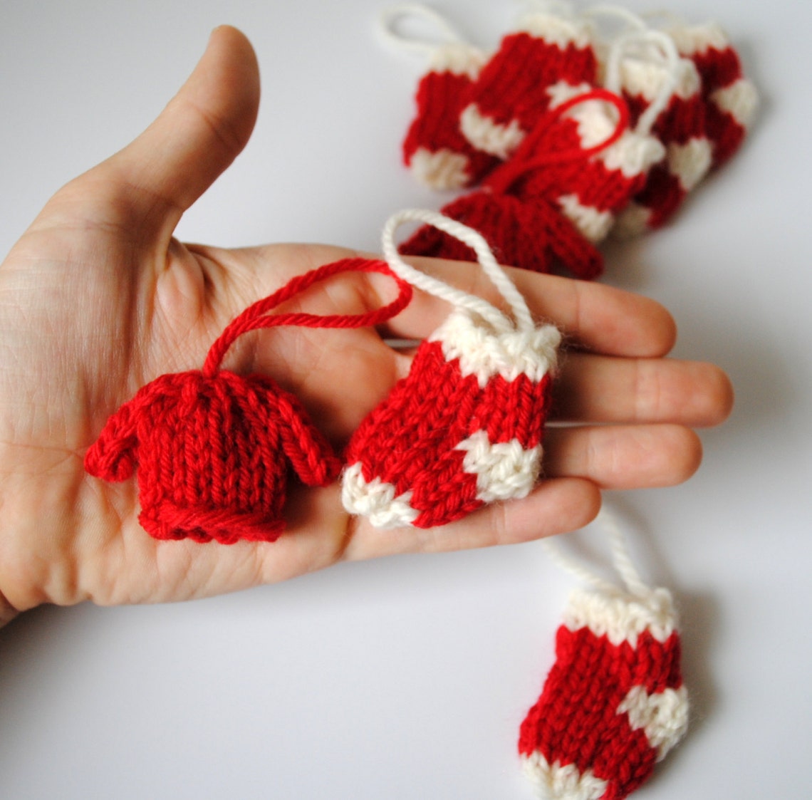 Mini-sock Ornament, Hand Knit, 100%wool - Etsy