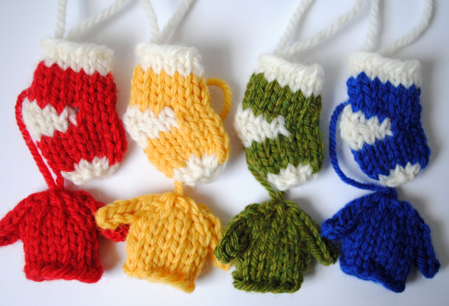 Mini-sock Ornament, Hand Knit, 100%wool - Etsy