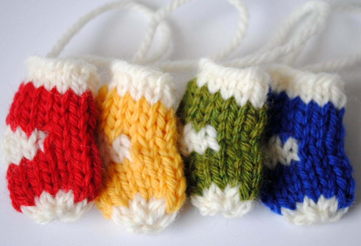 Mini-sock Ornament, Hand Knit, 100%wool - Etsy