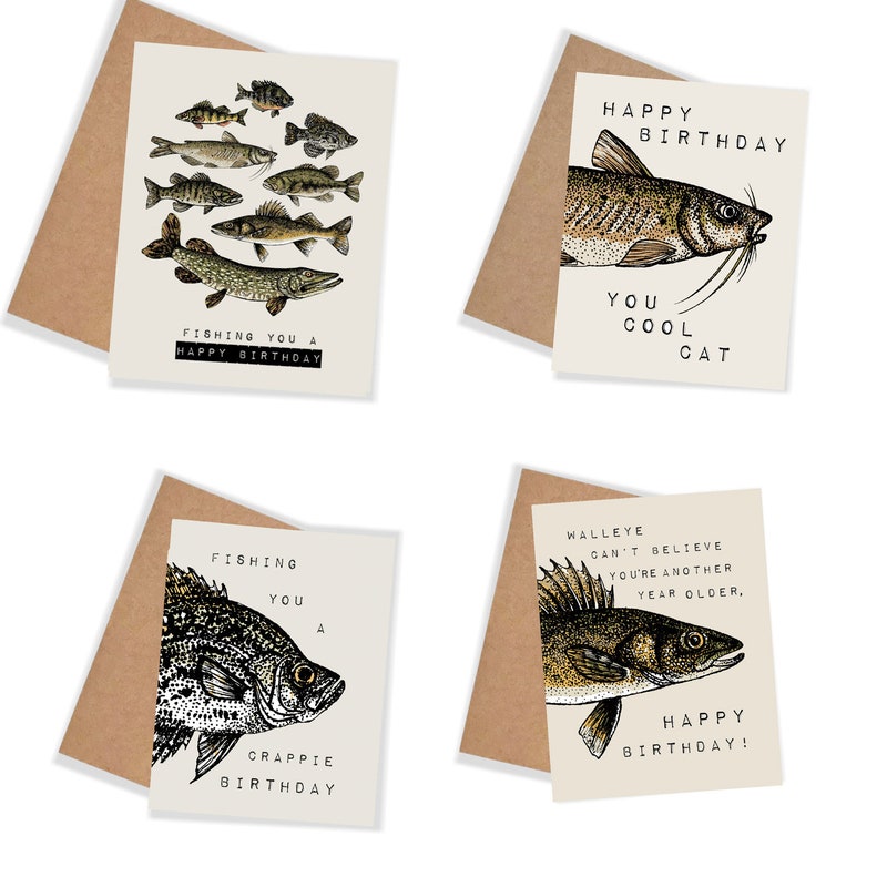 Fish Birthday Card - Etsy