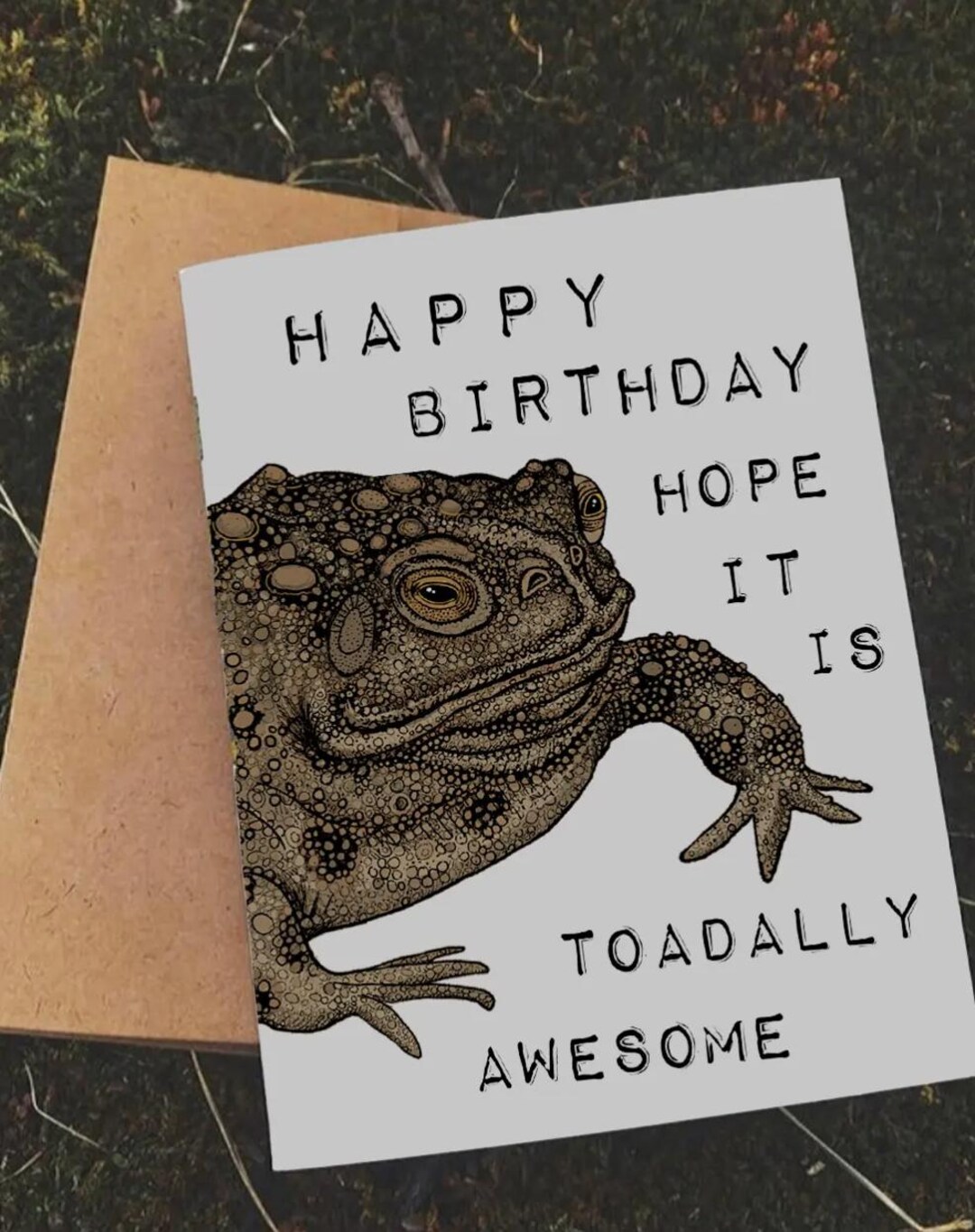 Happy Birthday Toad Frog Animal Nature Greeting Card - Etsy