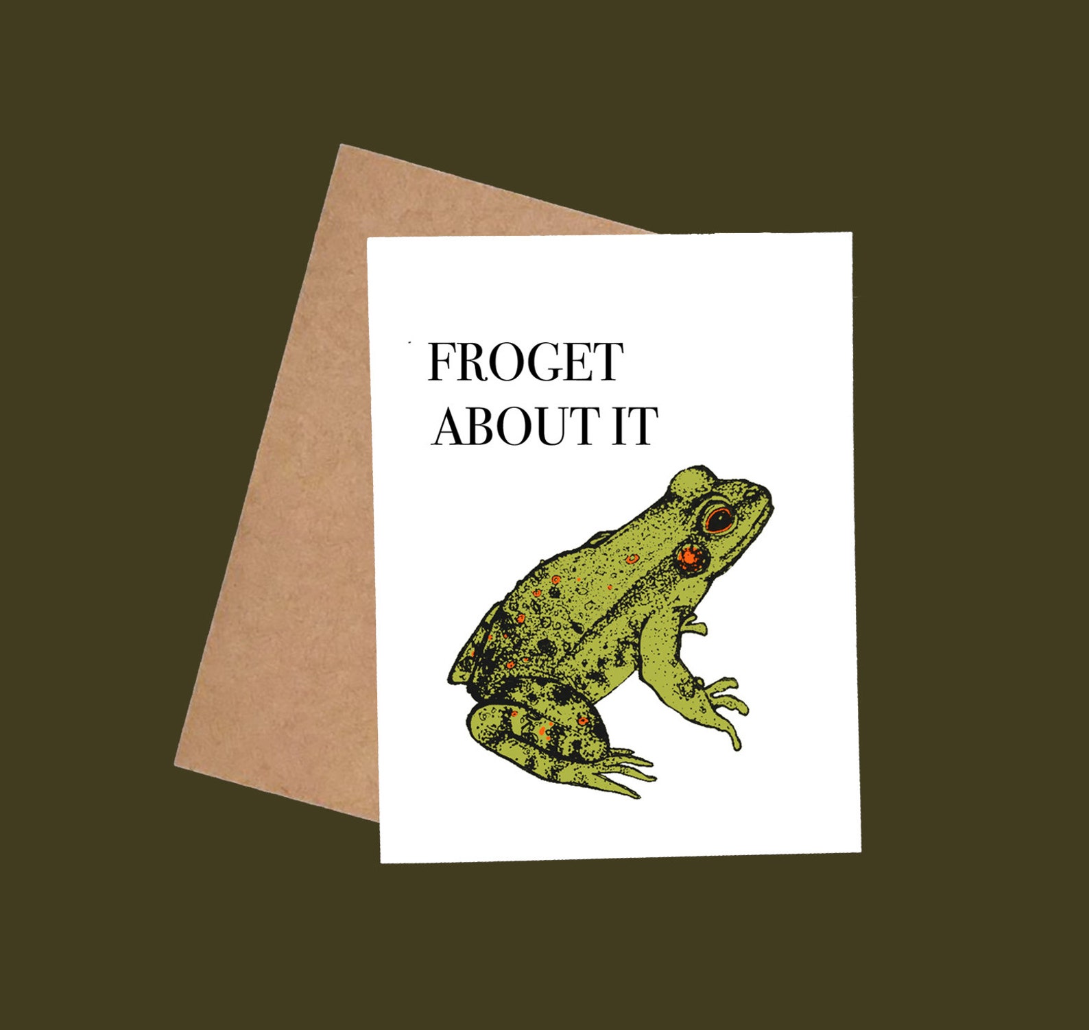 Froget About It Greeting Card Frog Card - Etsy