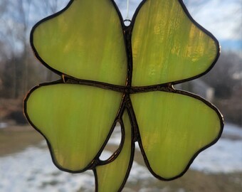 Four Leaf Clover, Stained Glass Four Leaf Clover, Four Leaf Clover Gift ...