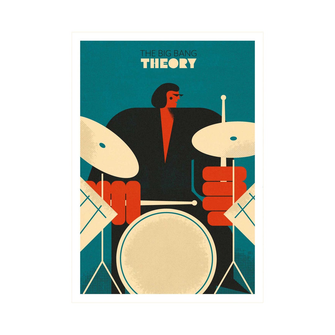 Music Poster, Big Bang Theory, Drums Player, Drummer, Illustration ...