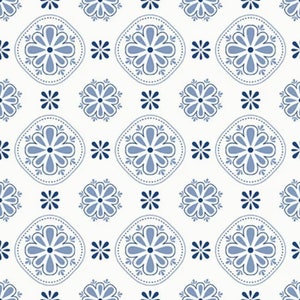 Picadilly by Amanda Castor for Riley Blake Designs White Fabric With ...