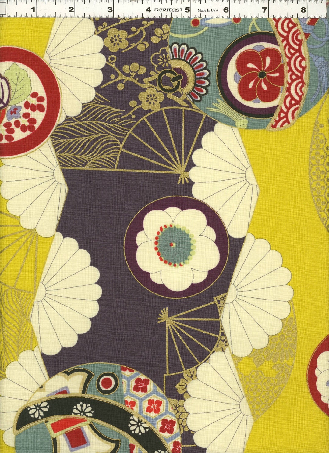 Japanese Design #2 by Quilt Gate Fabric by the Half Yard 20 006 - Etsy