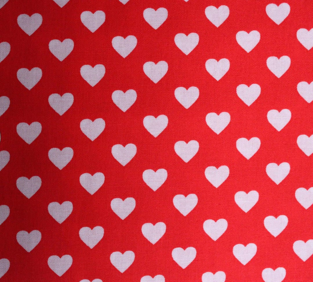 Hearts All Over Red With White Hearts by Michael Miller Fabrics Fabric ...