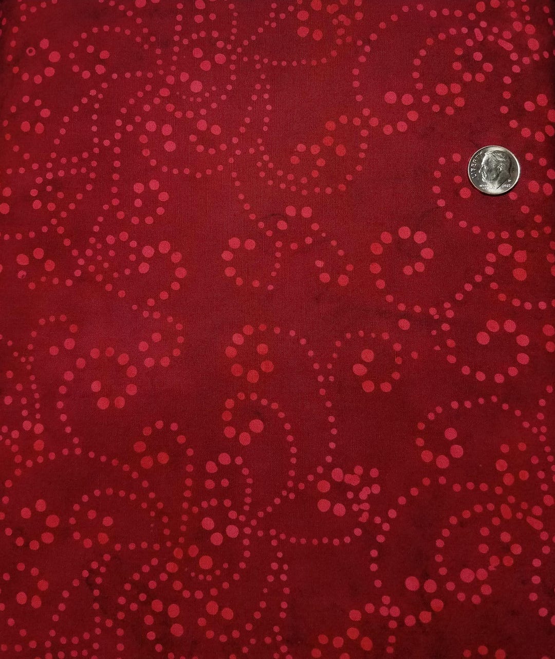 Burgundy Red With Swirls Batik Fabric by the Half Yard - Etsy