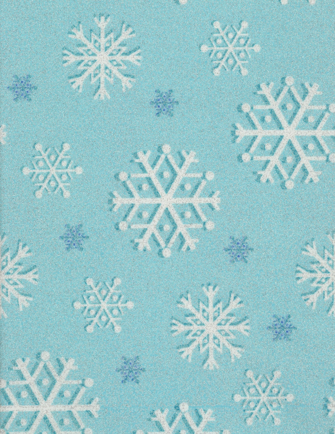 Snowfall by Michael Miller Fabrics Light Blue Glitter Fabric With White ...