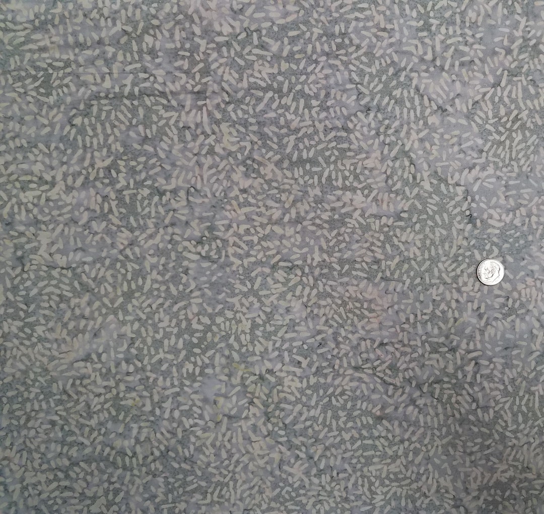 Gray Background With Beige Print Batik Fabric by the Half Yard - Etsy