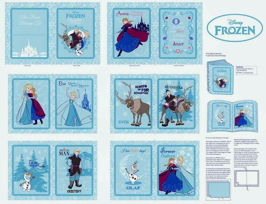 Frozen Anna's Friends Panel by Disney for Springs Creative Fabric Panel ...