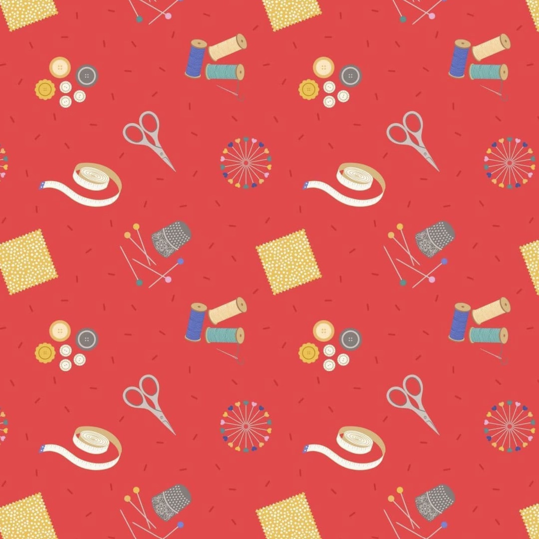 Small Things Craft by Lewis and Irene Sewing Red Fabric by the Half ...