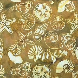 Ocean Themed Batik With Seashells Mariners in Beach Life Desert by ...