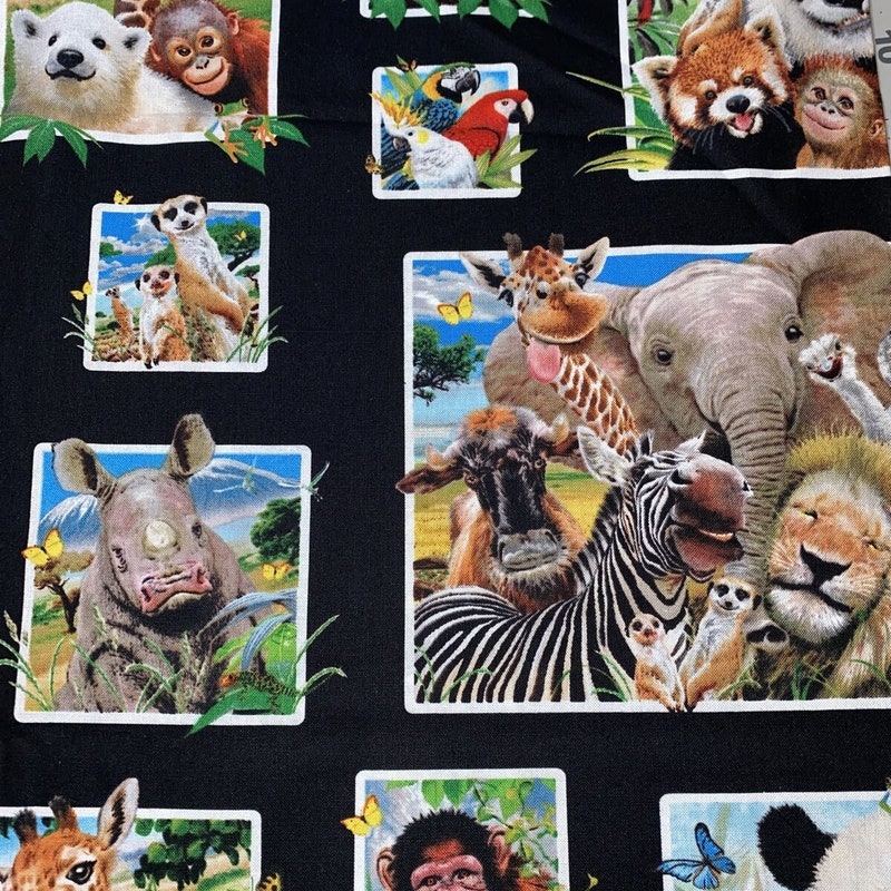 Animal Fabric - Etsy