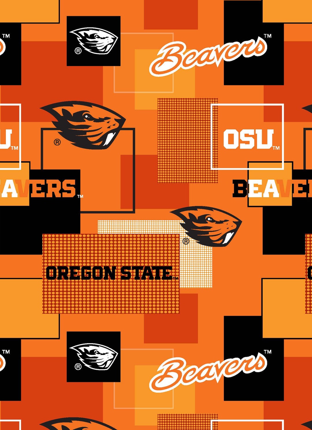 Oregon State University Cotton Quilt Fabric by Sykel Enterprises Fabric ...