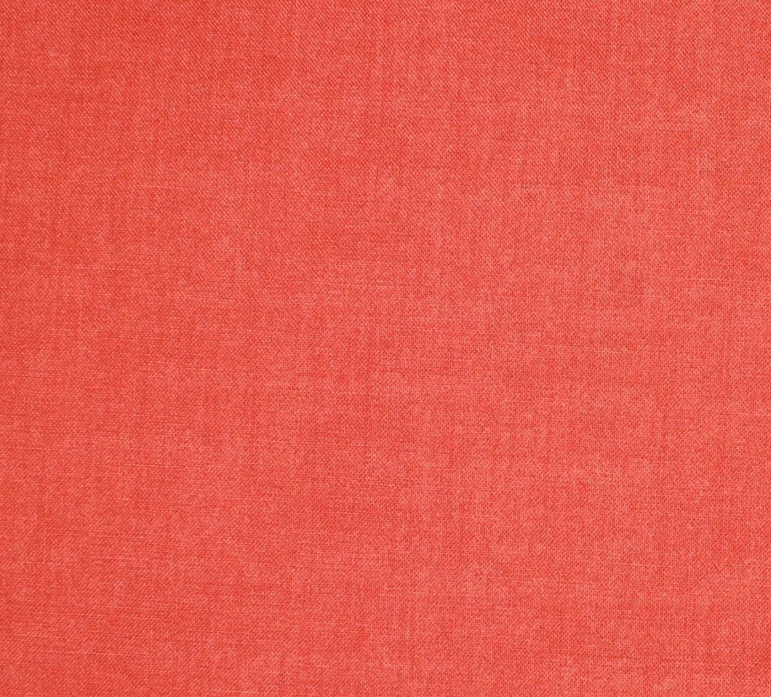 Coral Pink Linen Printed Quilt Fabric Linen Texture by the Henley ...