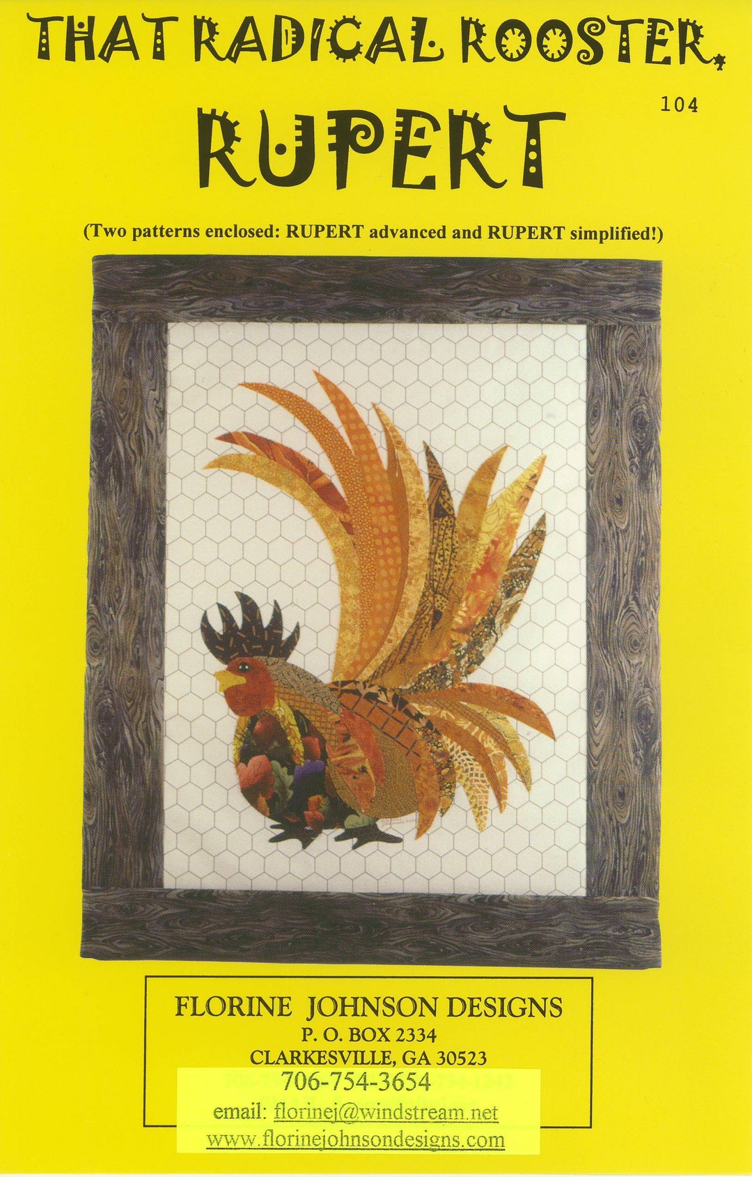That Radical Rooster Rupert by Florine Johnson Designs - Etsy