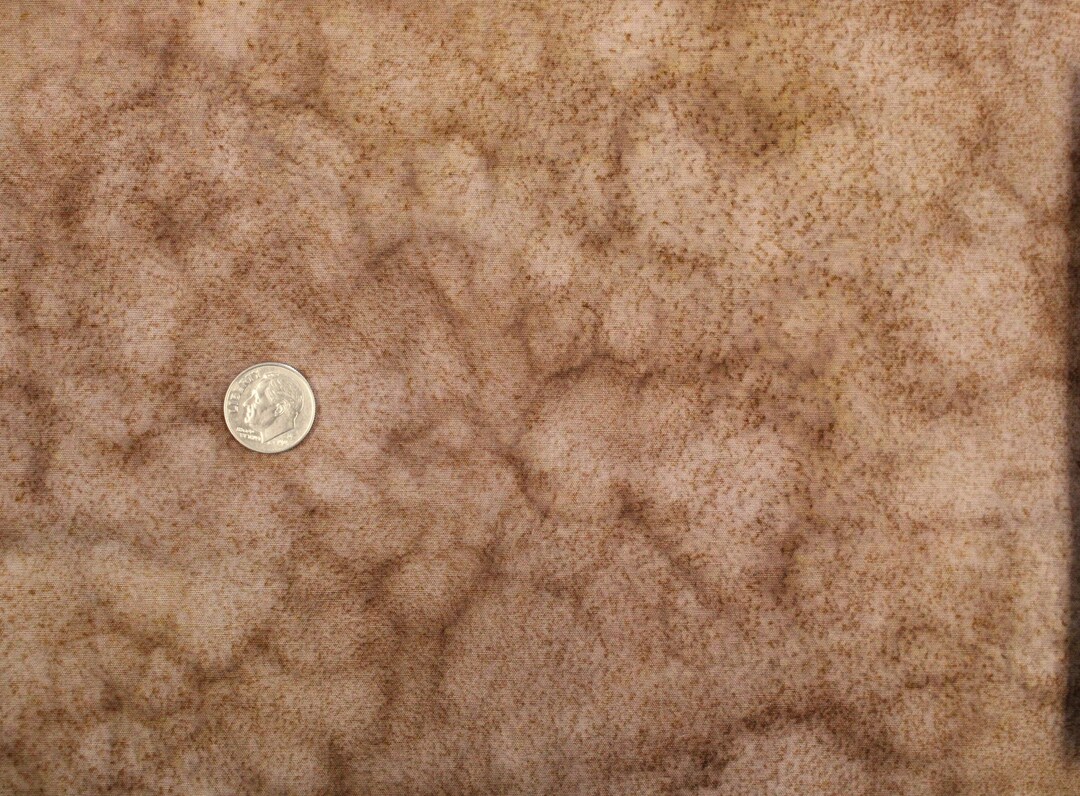 Mocha Brown and Golden Brown Mottled Marble Watercolor Batik Quilting ...