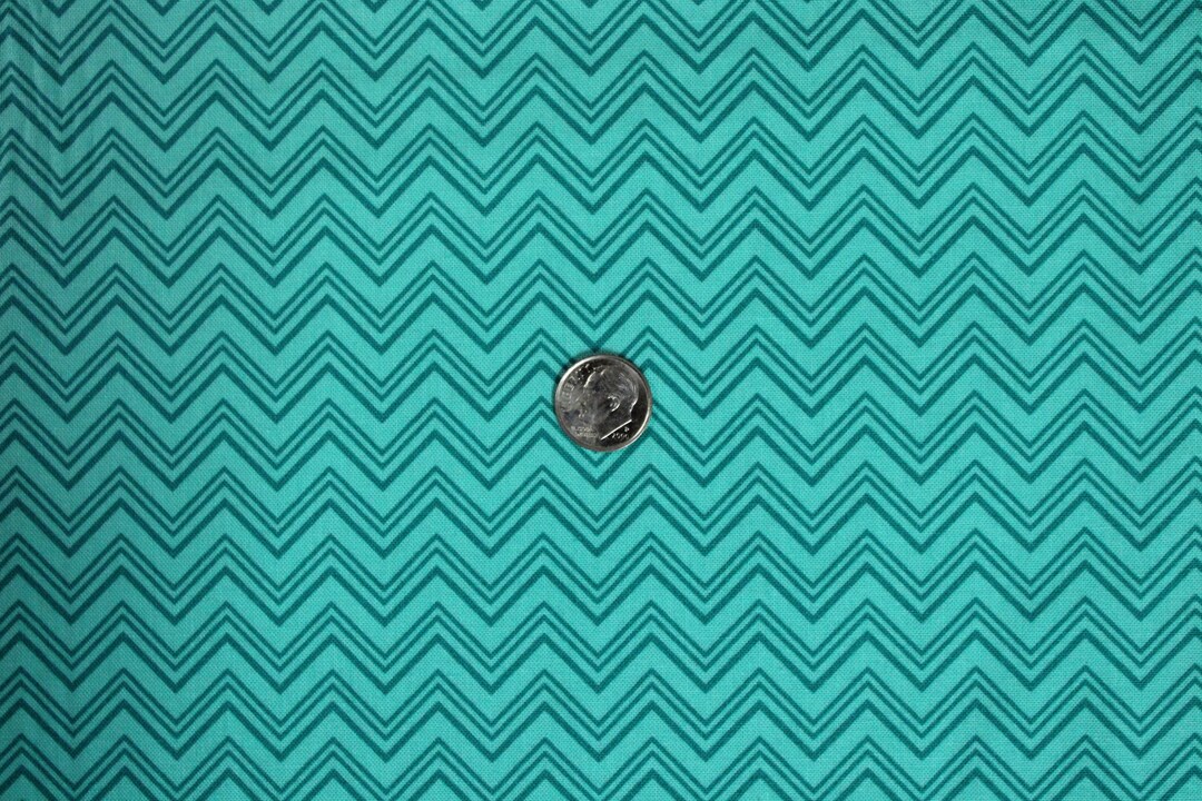 Tiffany Blue Chevron Fabric