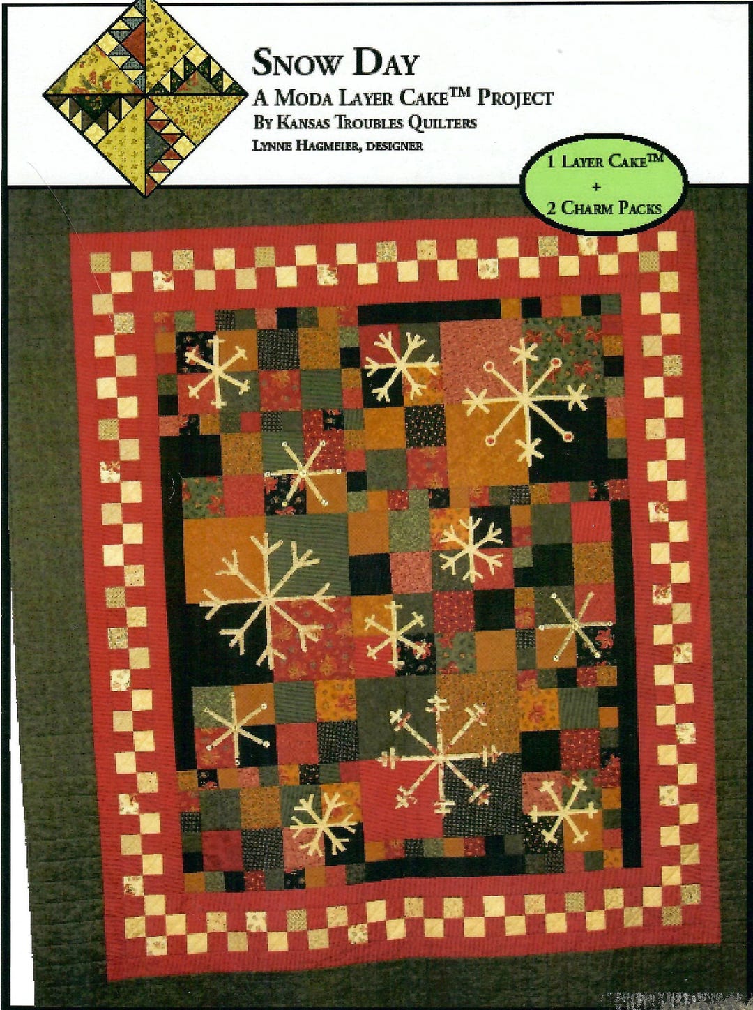 Snow Day A Moda Layer Cake Project by Kansas Troubles Quilters ...