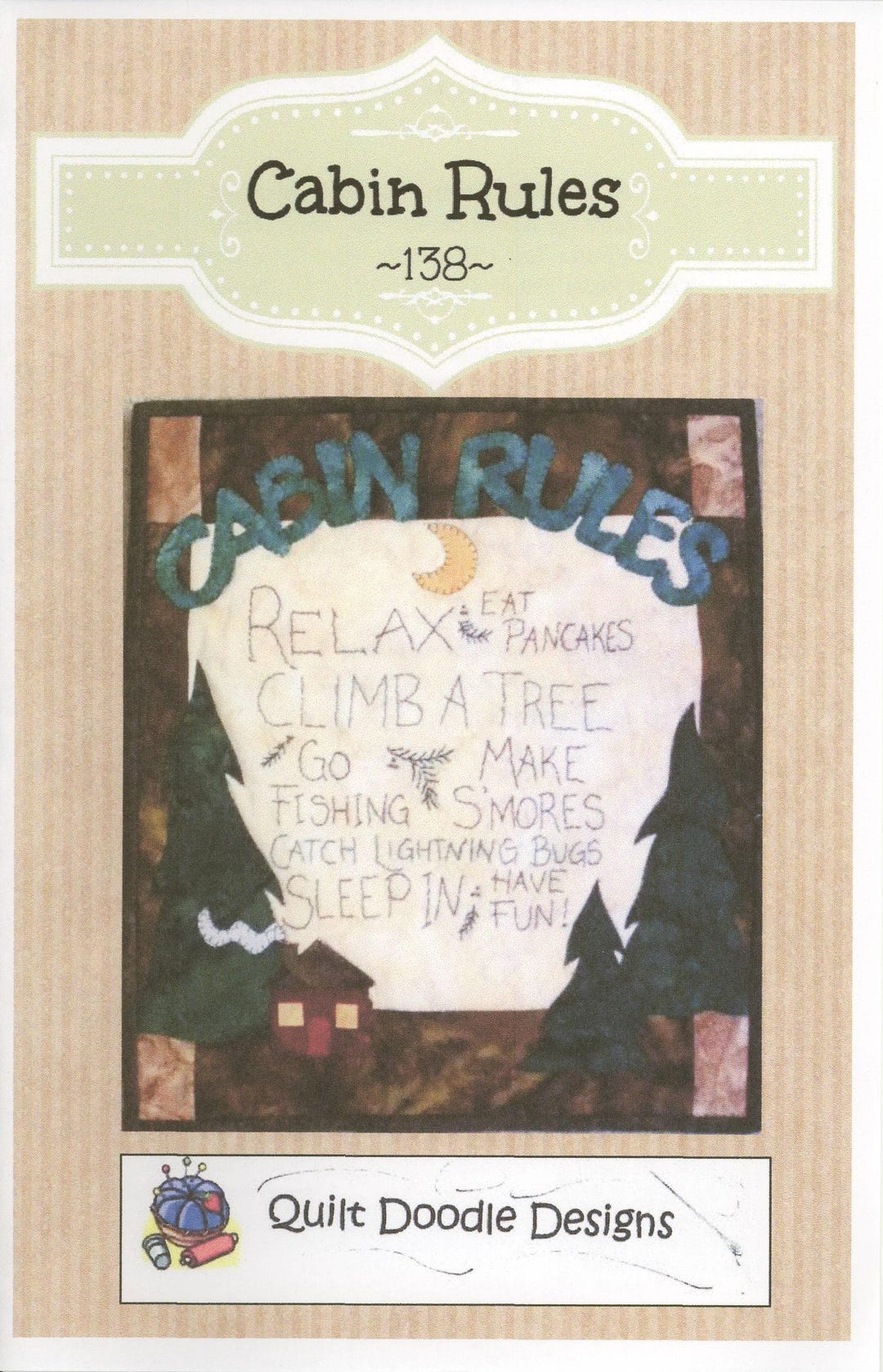 Cabin Rules Pattern by Quilt Doodle Designs - Etsy