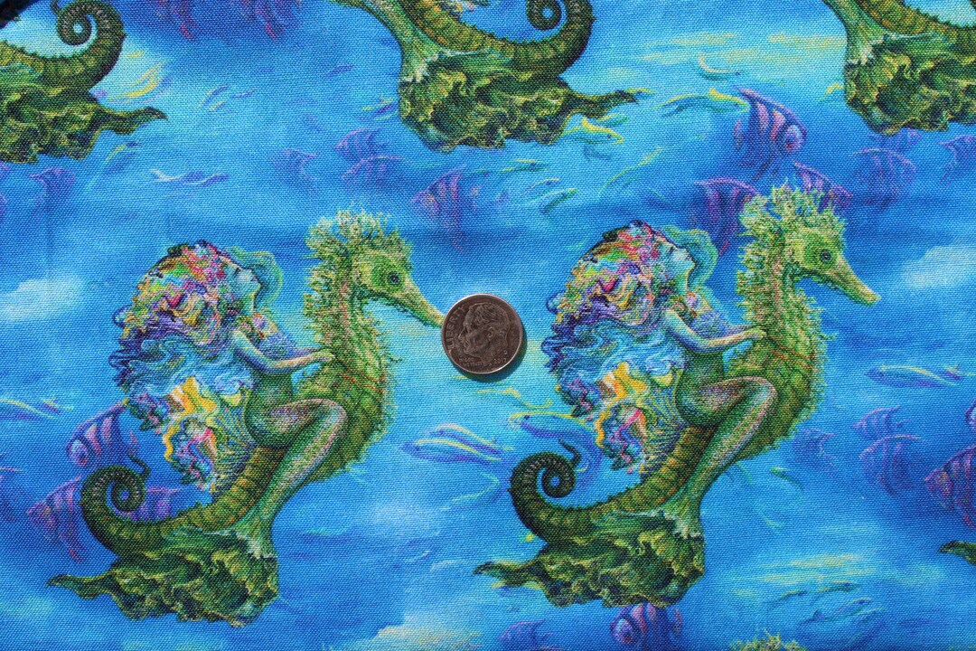 Mystic Ocean Mo Mermaids by Josephine Wall for 3 Wishes Fabric by the ...