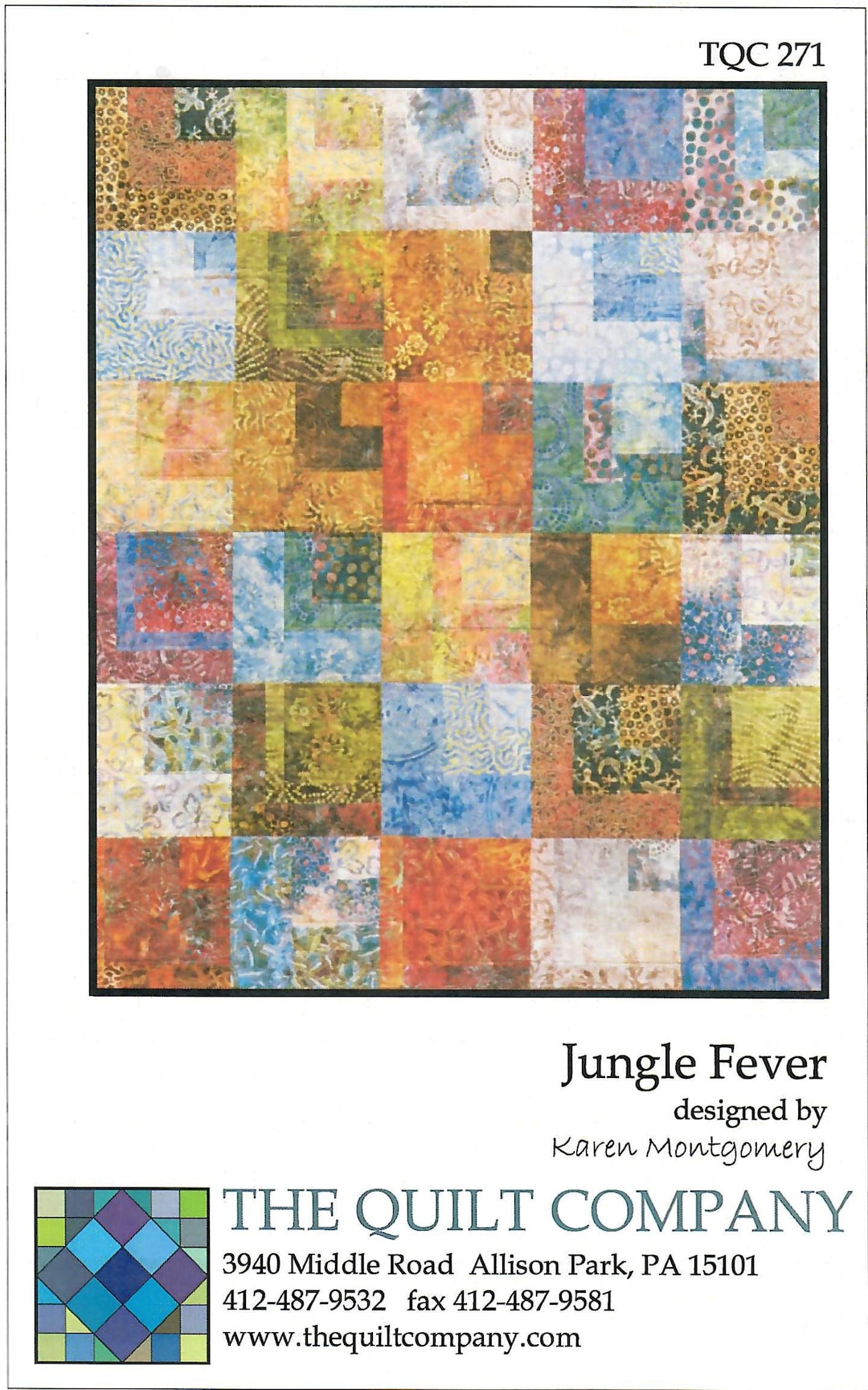 Jungle Fever by Karen Montgomery for the Quilt Company Batik Block ...