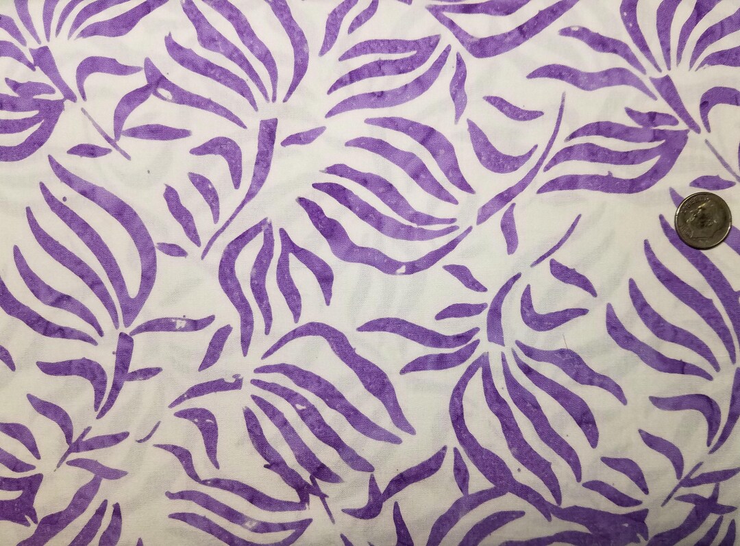 Very Light Purple Background With Purple Pattern Batik Fabric by the ...