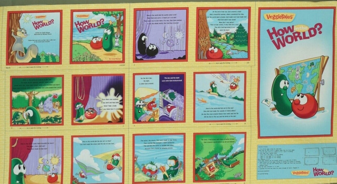 How in the World by Big Idea Veggie Tales for Quilting Treasures Fabric ...
