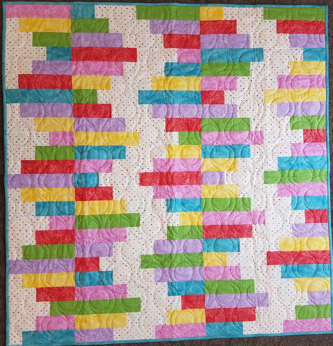 Wistful Quilt Kit by Villa Rosa Designs Colorful Blender Strip Quilt ...
