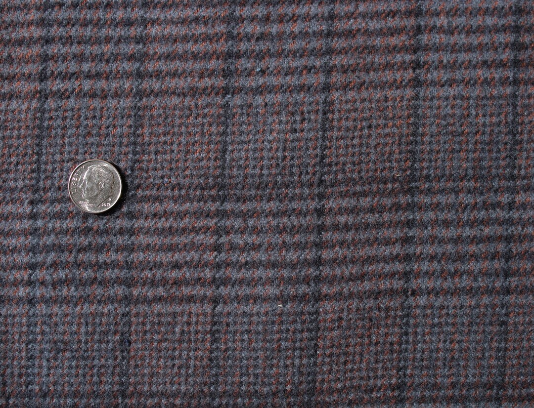 Cozy Yarn Dye Flannel Dark Dusty Blue, Black and Orange by Henry Glass ...