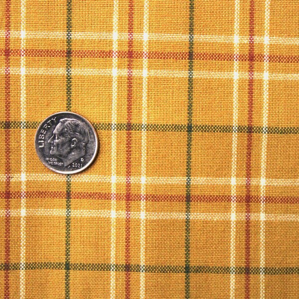 Yellow Plaid Fabric - Etsy
