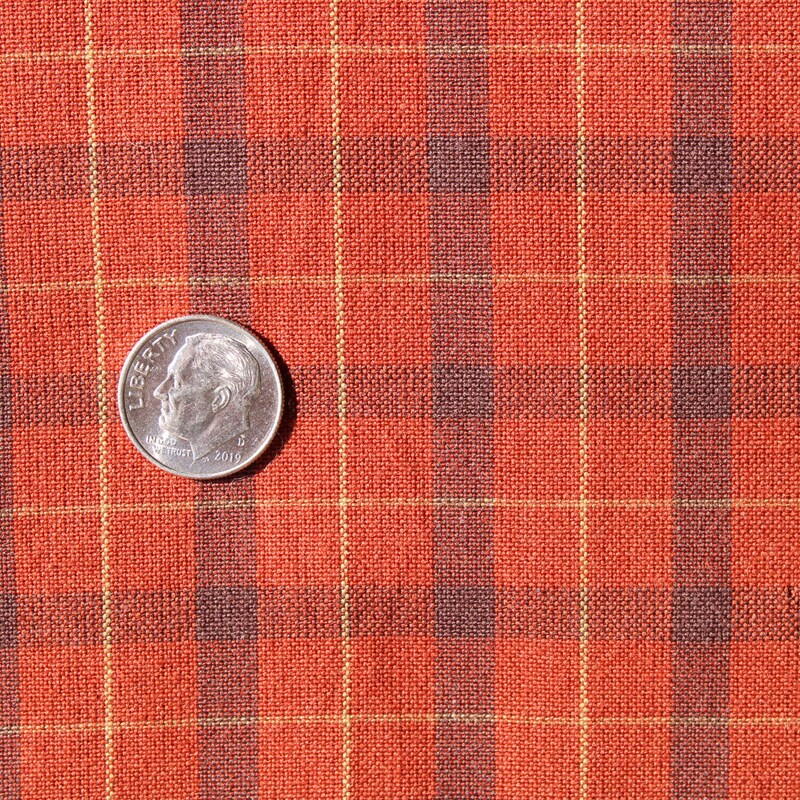 Orange Plaid Fabric - Etsy